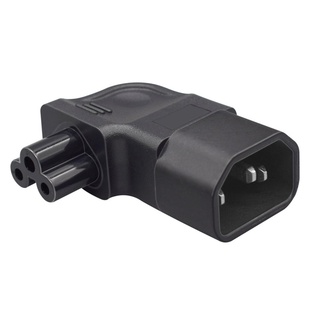 Necvior IEC320 C14 to 3Pin Adapter C14 to 3Pin Left Angled Extension ...