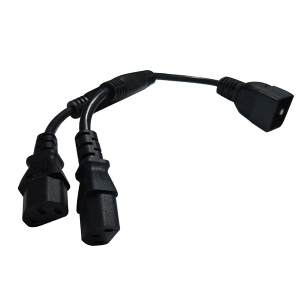 Necvior IEC320 C20 to IEC320 C13+C13 Power Adapter Cable, 3 Terminals ...