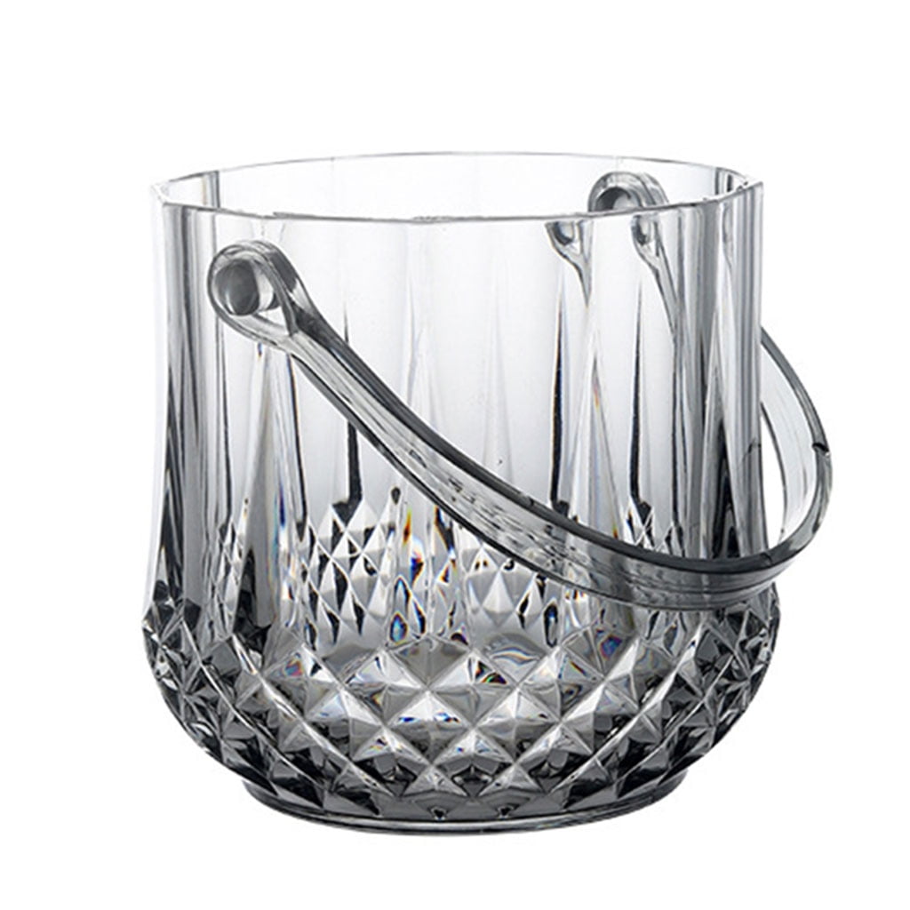 Necvior Ice Bucket Acrylic Clear Storage Tub Plastic Drink Buckets with ...