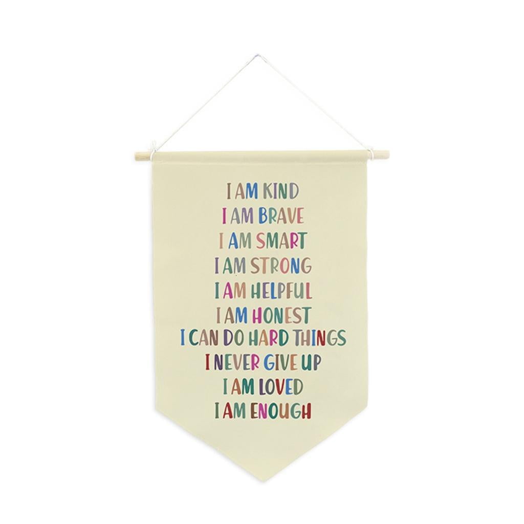 Necvior Inspirational Quote Banners Pennant Flag for Home Decoration ...