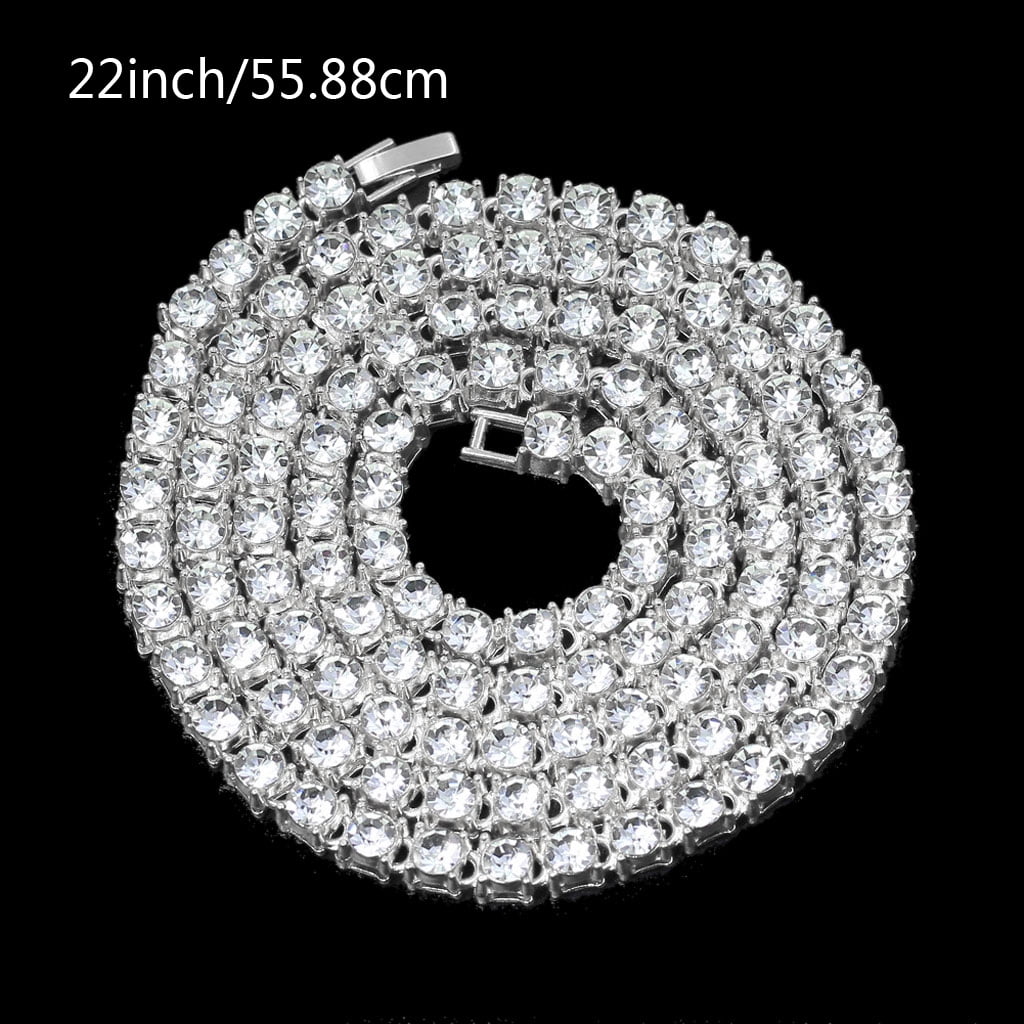 Necvior Korean Stylish Silver Gold for Rhinestone Tennis Chain for ...