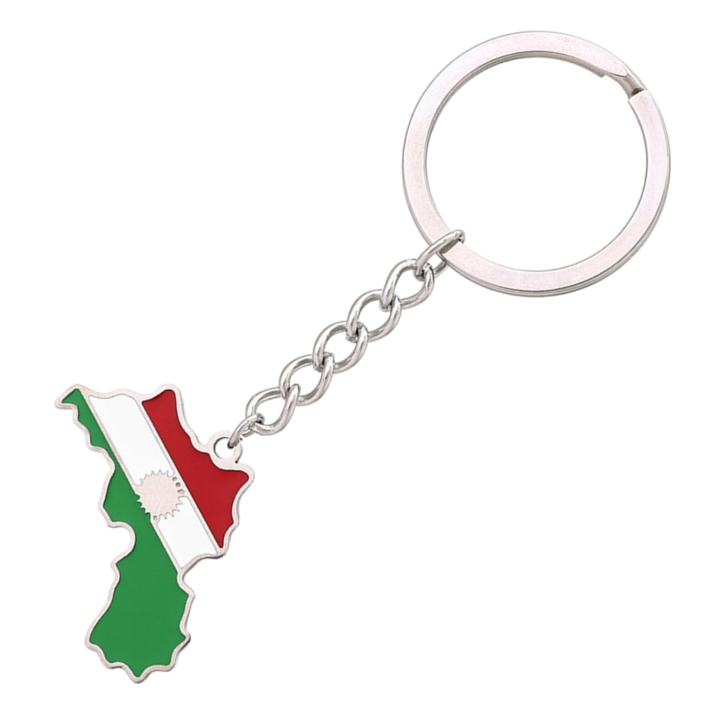 Necvior Kurdistan Maps Keychain Portable Flag Pendant Key Rings ...