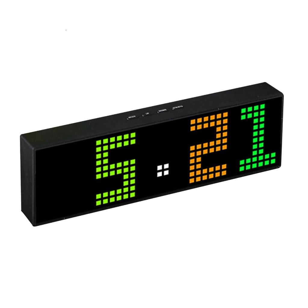 Necvior LED Digital Alarm Clock Voice Controlling Wall Table Clock 2 ...