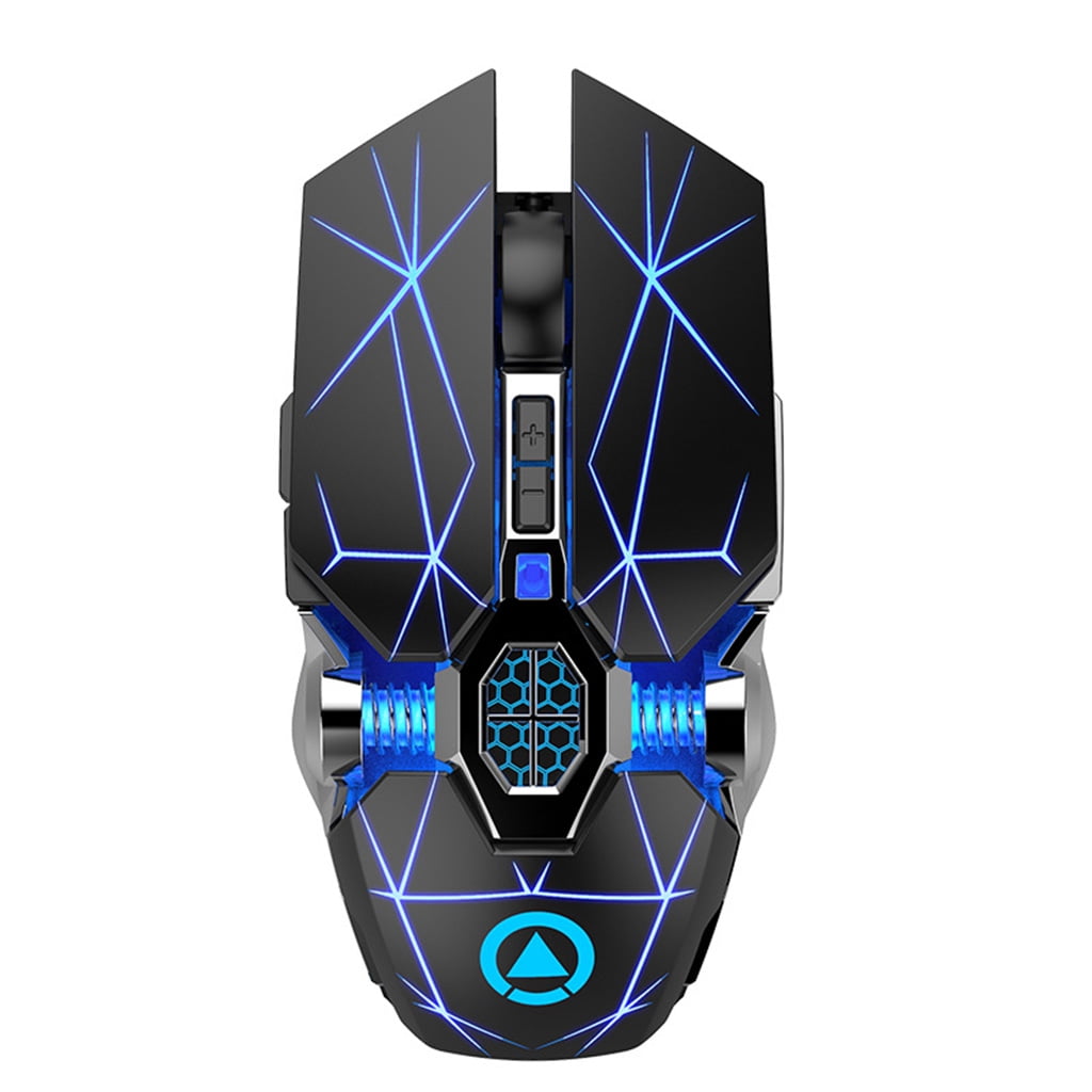 Necvior LED Mouse Rechargeable Mechanical Silent Mouse Mute Backlit ...