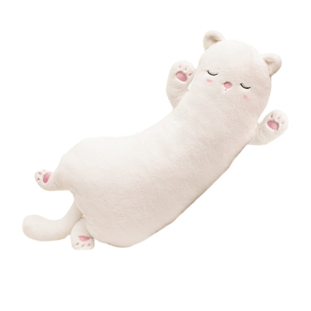 Necvior Long Pillow Lovely Cat Plushie Huggable Pillow Cushion for ...
