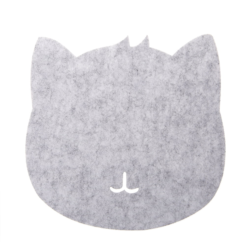 Necvior Lovely Mouse Pad Cute for Cat Felt Cloth Mouse Pads Anti Slip ...
