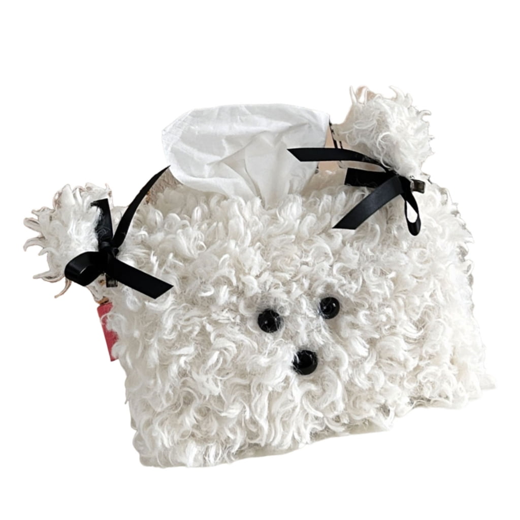 Necvior Lovely Tissue Storage Box Plush Home and Office Car Decoration ...