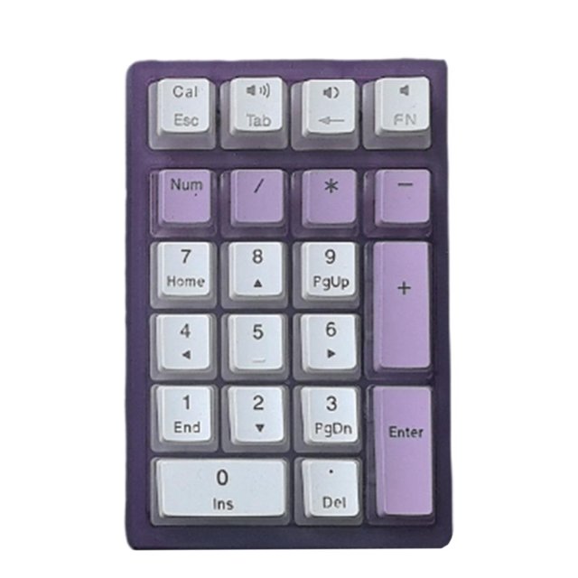 Necvior Mechanical Number Pad Hot Swappable Numpad Corded USB C 21 Key ...