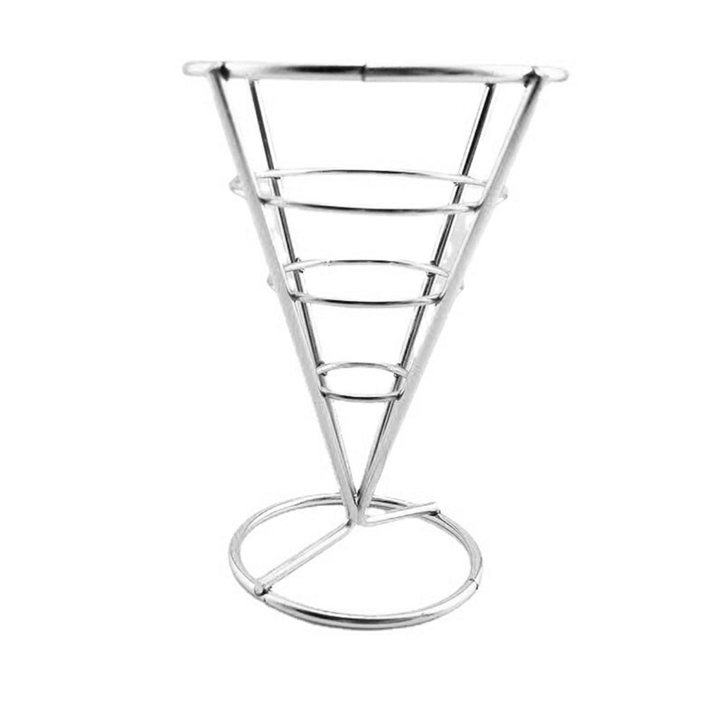 Necvior Metal Cone Basket Fry Holder French Fries Stand Snack Fried ...