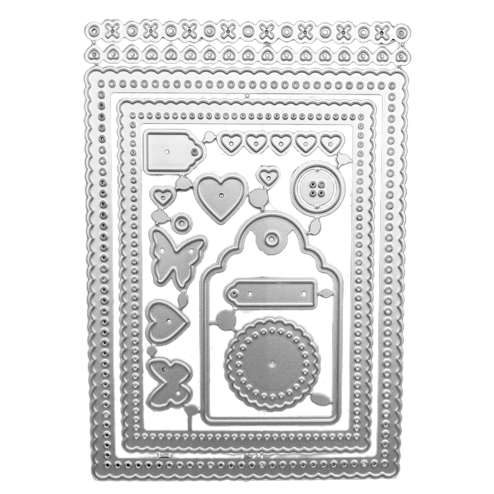 Necvior Metal Cutting Dies Frames Rectangle Lace Border Die Cuts ...
