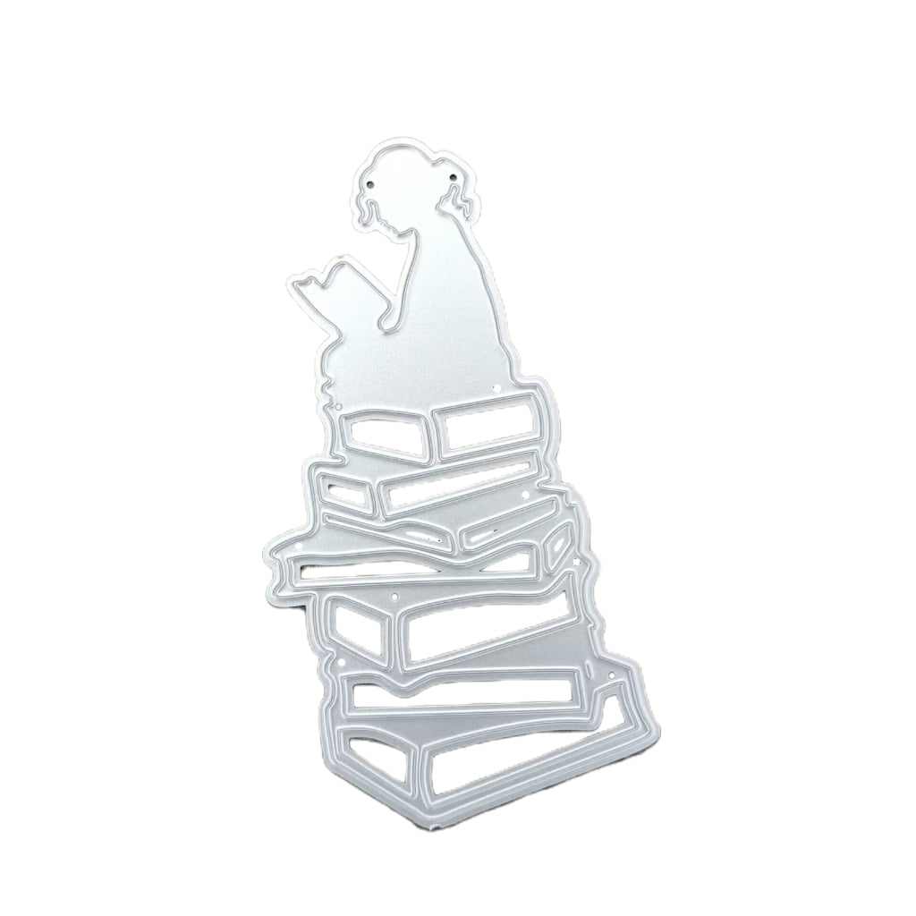 Necvior Metal Cutting Dies Reading Book Scrapbooking Stencil Card ...