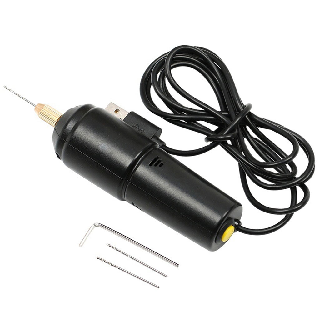 Necvior Mini Hand Drill Kit with 5V USB 0.7-1.2mm Portable Micro ...