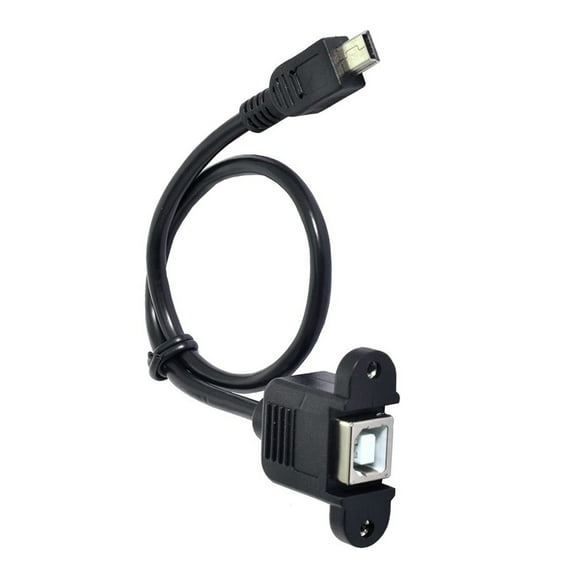 Necvior Mini USB to USB B Female Printer Panel Mount to Mini USB Male ...