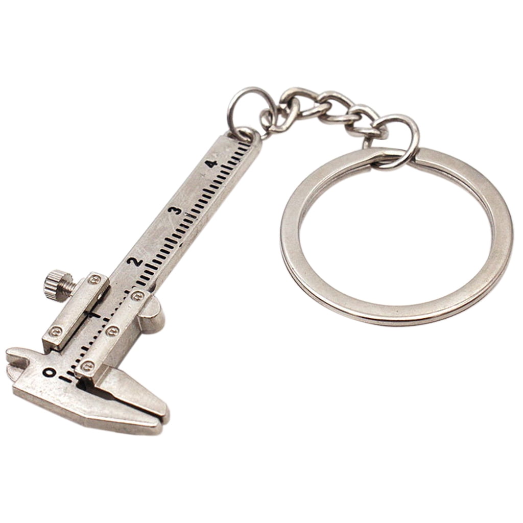 Necvior Mini Vernier Caliper Keychain Measure Tool Car Keychain Ring ...