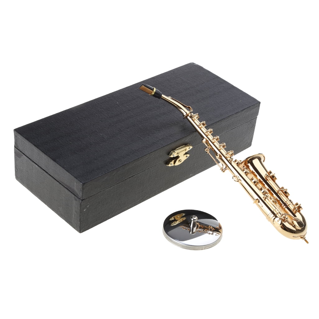 Necvior Miniature Saxophone Model Miniature Replica Dollhouse Model ...