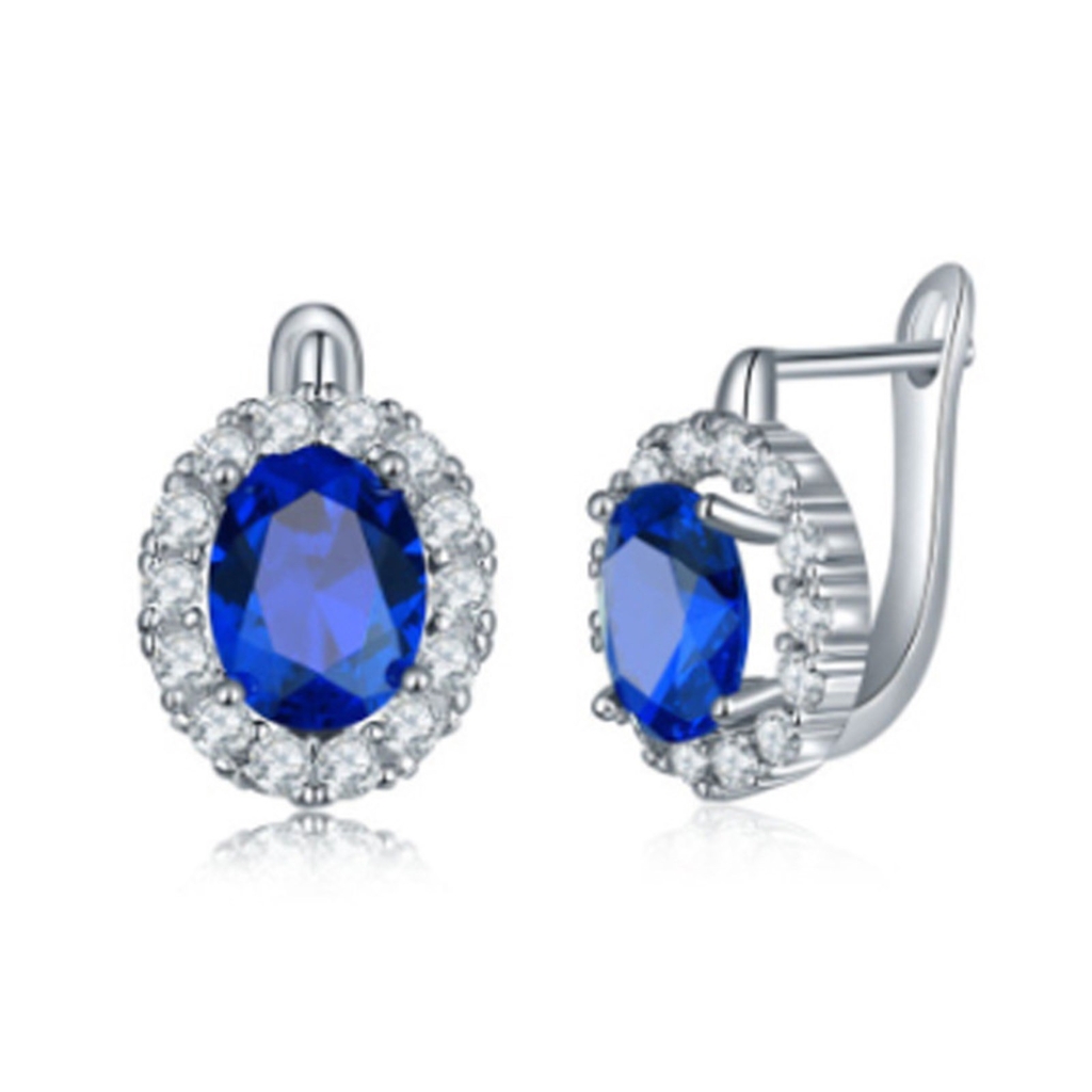 Necvior Modern Cluster Crystal Studs Sophisticated Base Metal Everyday ...