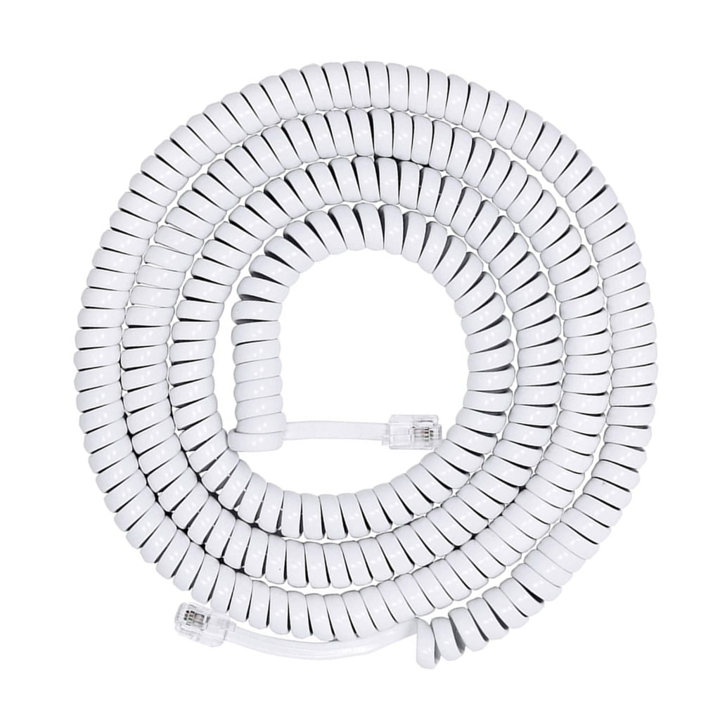 Necvior Modern Coiled RJ9 RJ11 4P4C Telephone Line Spring Landline Cord ...
