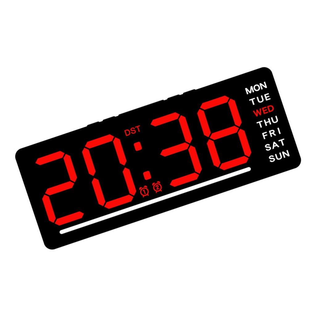 Necvior Modern LED Digital Table Clock for Bedrooms Offices and ...