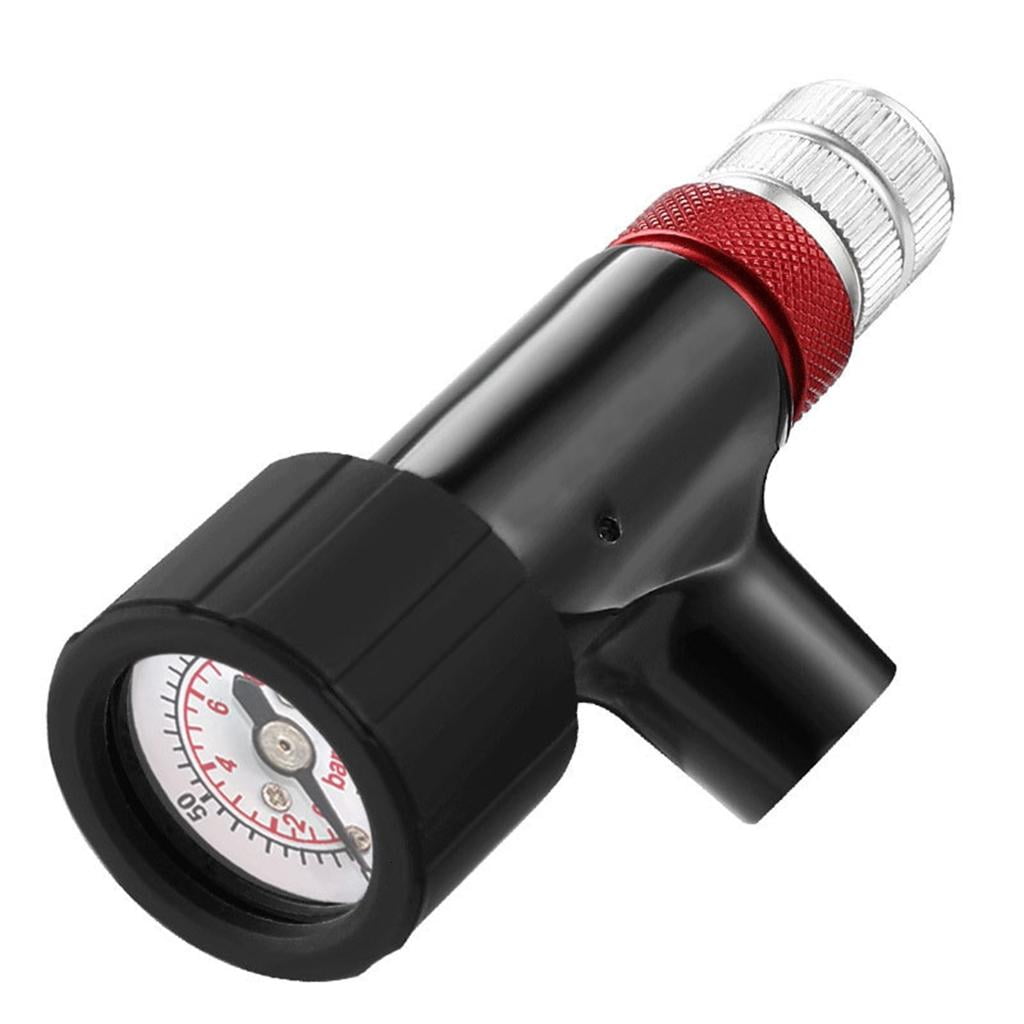 Necvior Mountain Bike CO2 Inflator Head With Gauge Quick Pumping ...