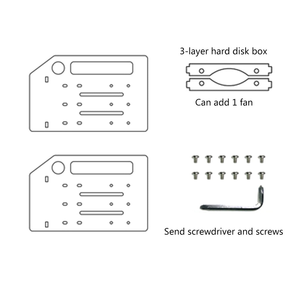 Necvior Multi-Layer SSD Rack for 3.5" Hard Drive Organizer External ...