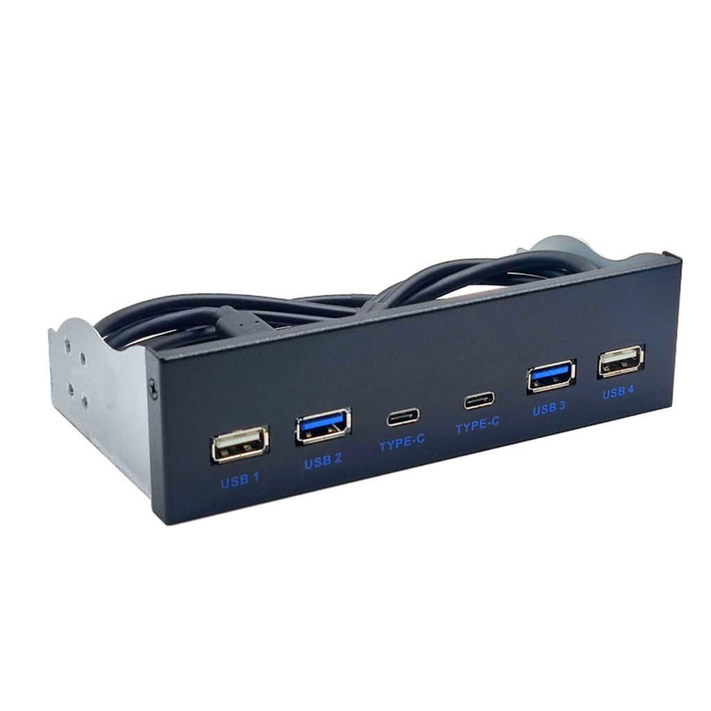 Necvior Multi Port USB Type C Hub for 5.25" CD ROM Drive Bay USB 3.0/3. ...
