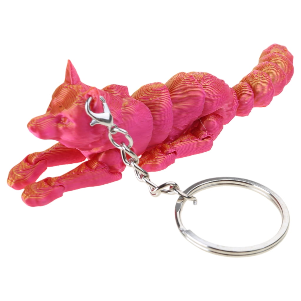 Necvior Multiple Joint 3D Wolf Keychain Portable and Easy to Carry for ...
