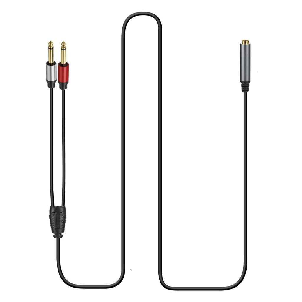 Necvior Music Engineer Double 6.35mm Mono Male to Stereo Female Y ...