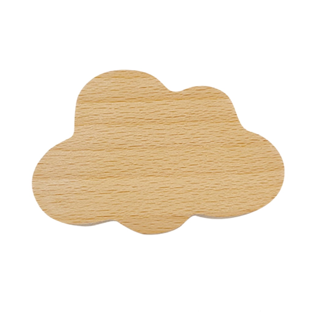 Necvior Nordic Wooden Organizer Star/ Moon Shaped Wooden Coat Hook ...