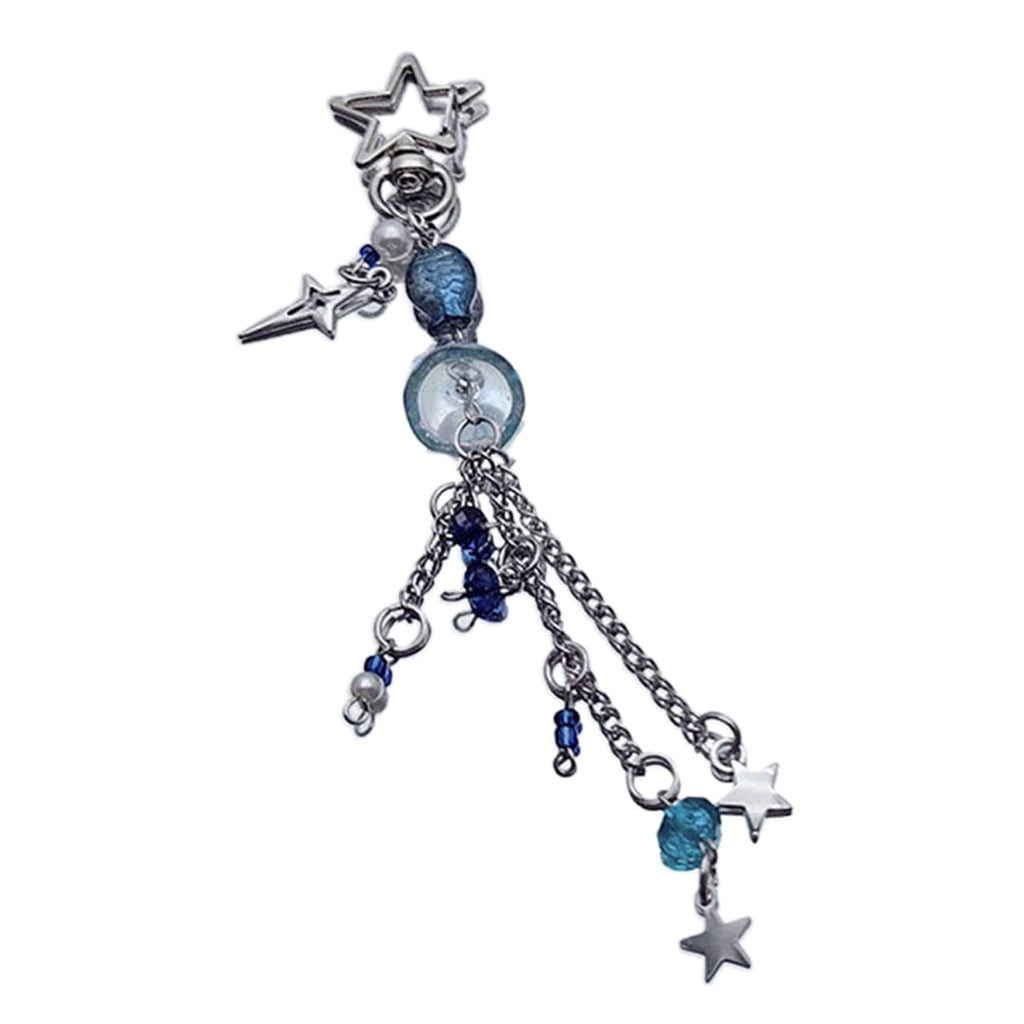 Necvior Ocean Themed Keychain Blue/Pink Jellyfish and Fish Decorations ...