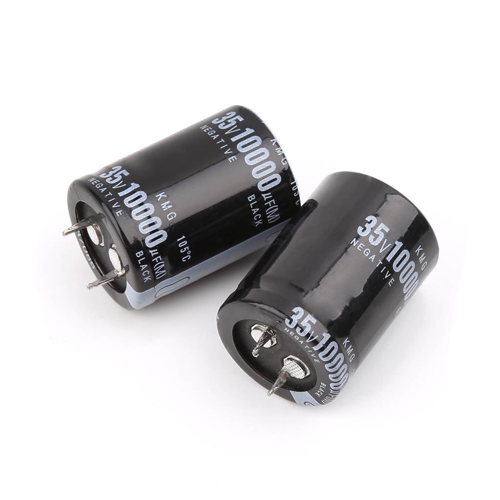 Necvior Pack of 2 35V 10000uF Aluminum Electrolytic Capacitor Amplifier ...