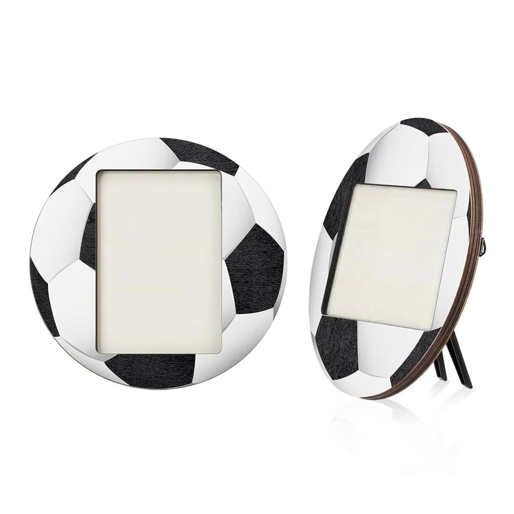 Necvior Pair of 2 Baseball Soccer Themed Wood Picture Frames Tabletop ...