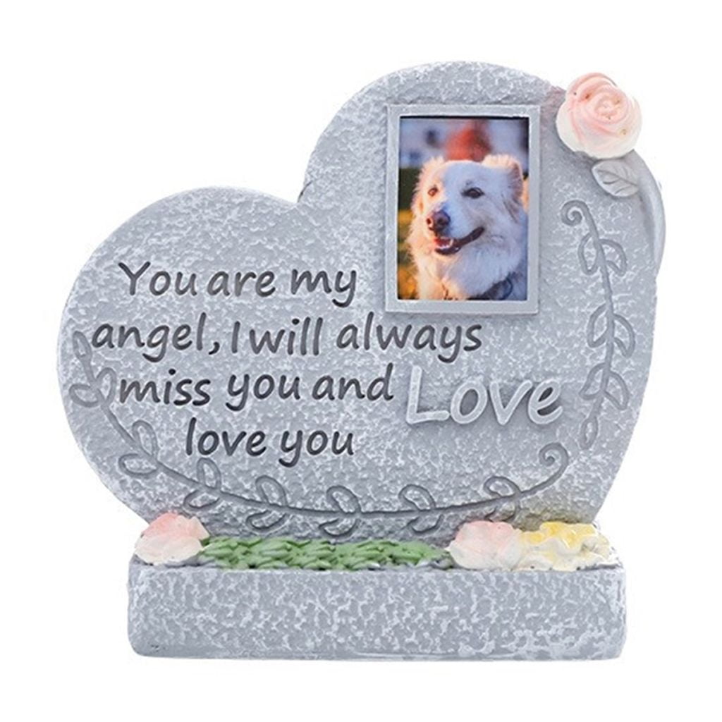 Necvior Pet Resting Grave Marker Resin Tombstone for Cats Dog ...