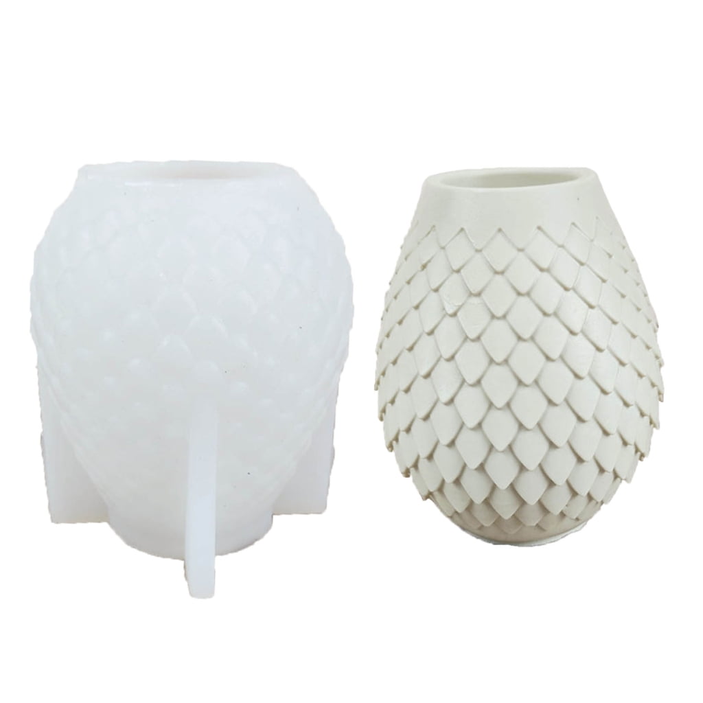 Necvior Pineapple Shape Flower Vase Silicone Mold Plaster Pen Holder ...