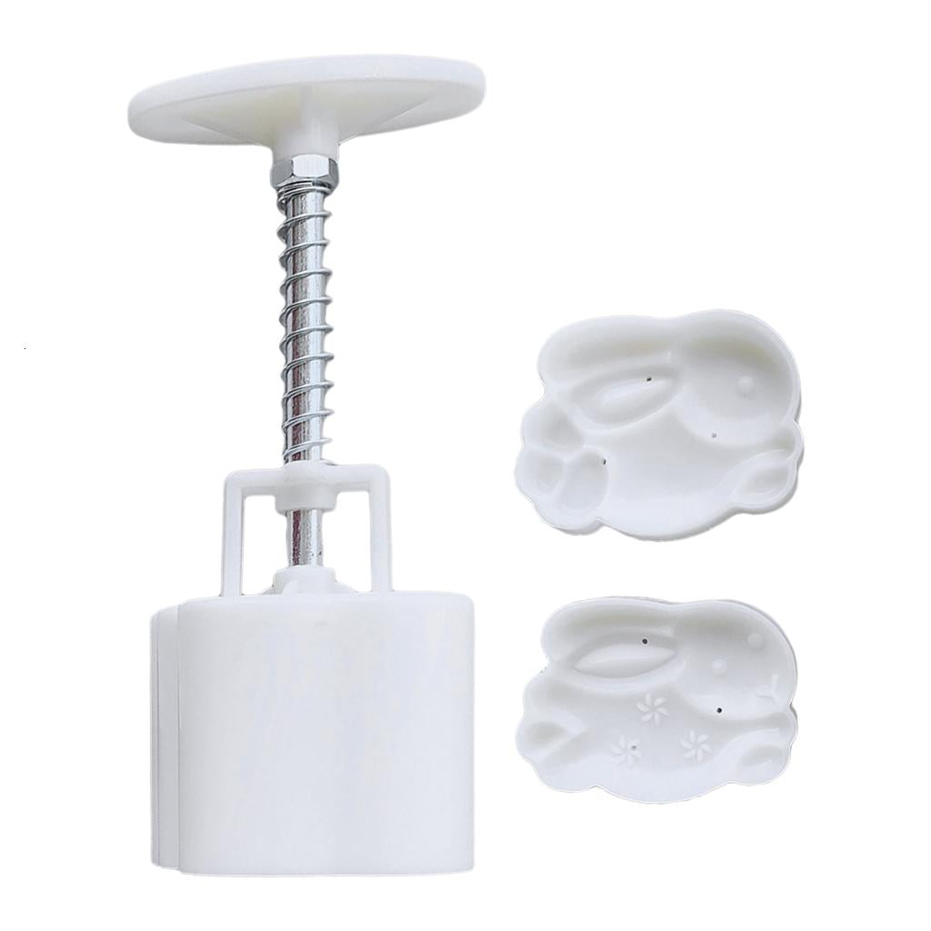 Necvior Plastic Mooncake Mold 50g Bunny Stamp Biscuit Cookie Cutter ...