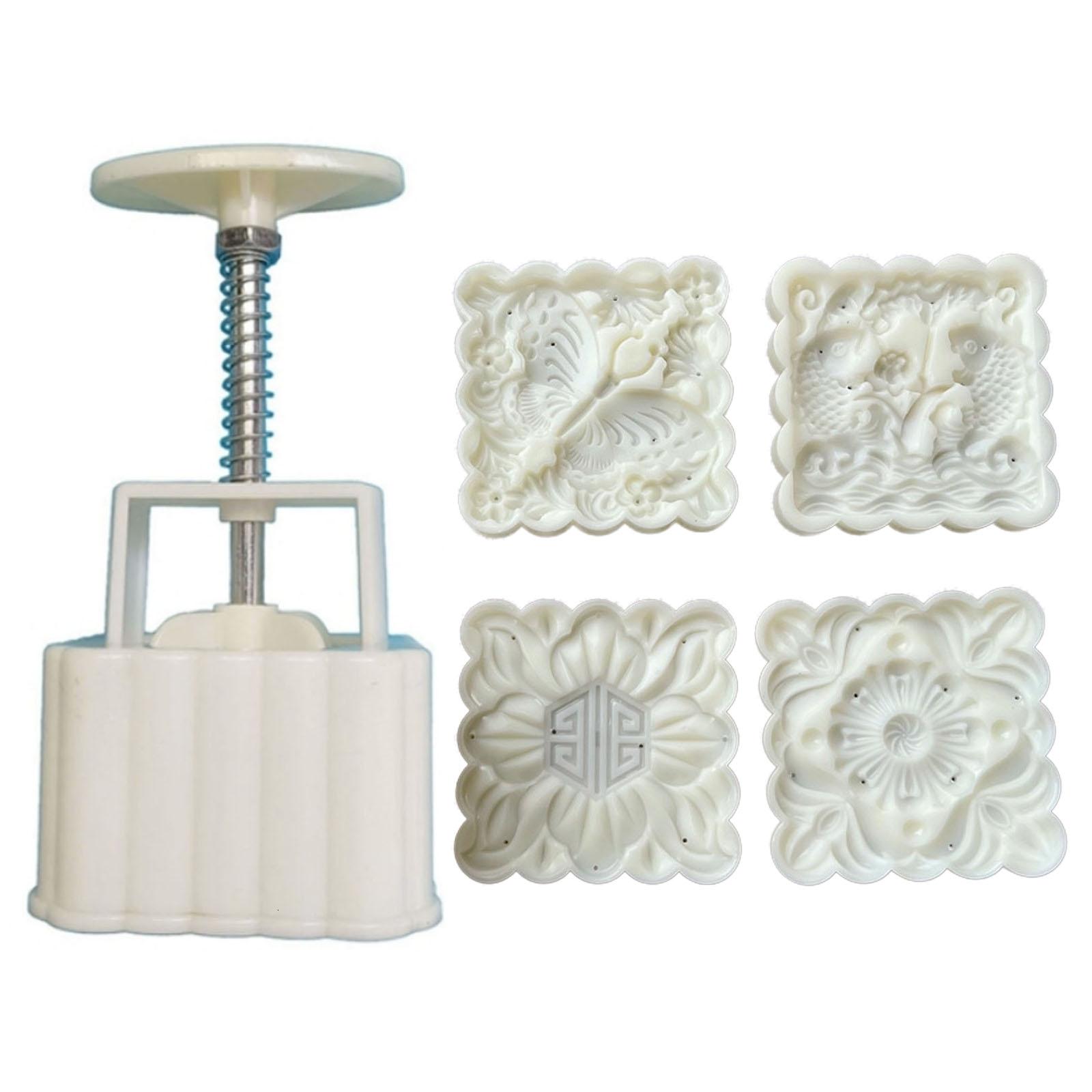 Necvior Plastic Square Mooncake Molds Mooncake Stamps Mooncake Moulds ...