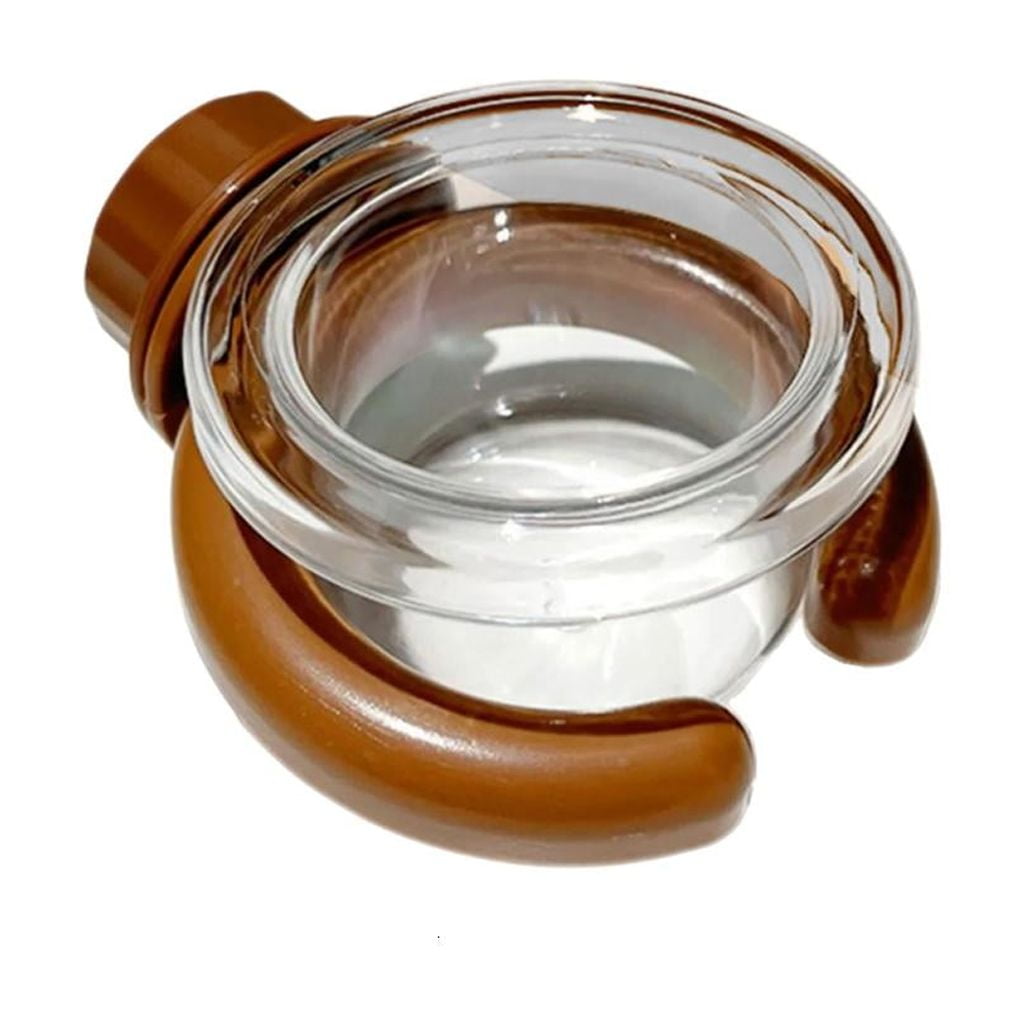 Necvior Plastic Transparent Bird Feeding Cup with Clamp for Cockatiels ...