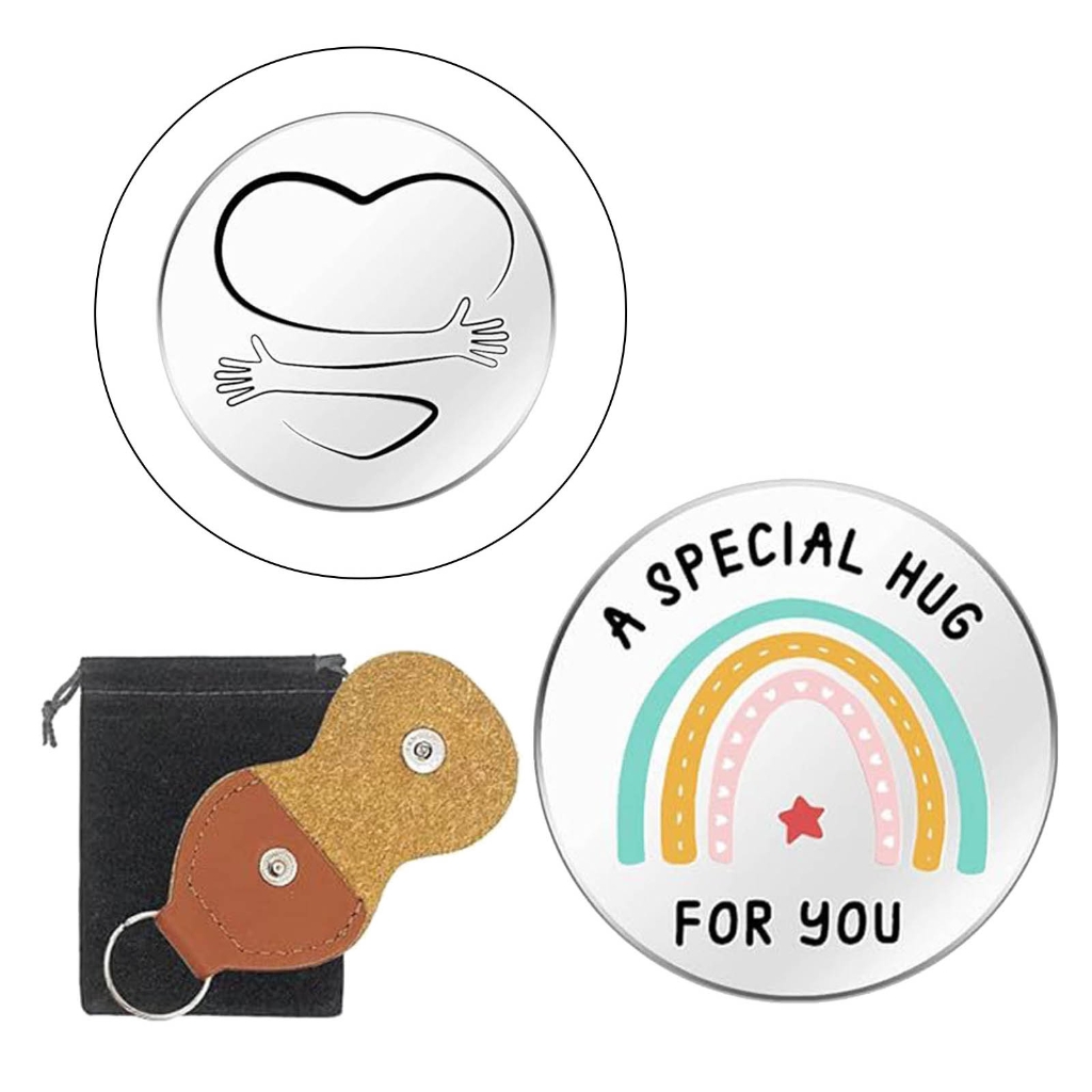 Necvior Pocket Hug Tokens Long Distance Relationship Keepsake Stainless ...