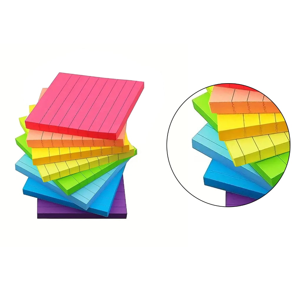 Necvior Pocket Writing Pad Ashesive Memo Pad Lined/Blank Note Paper 50 ...