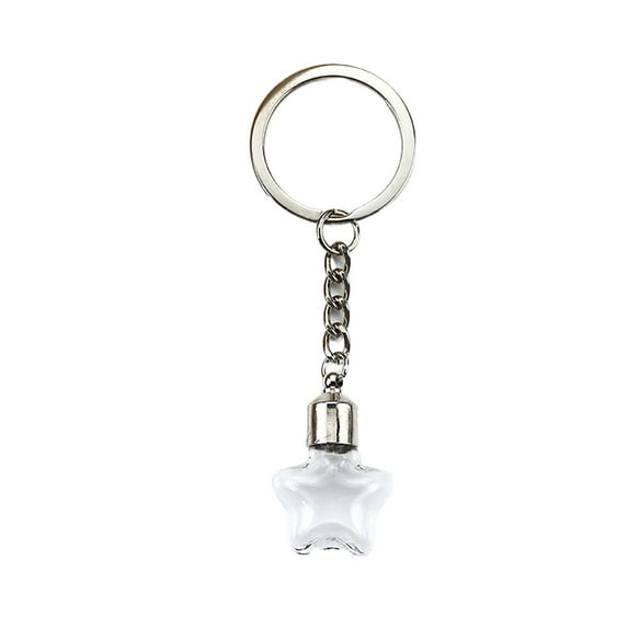 Necvior Portable Glass Bottle Keychain Pendant Wishing Bottle Key Rings ...