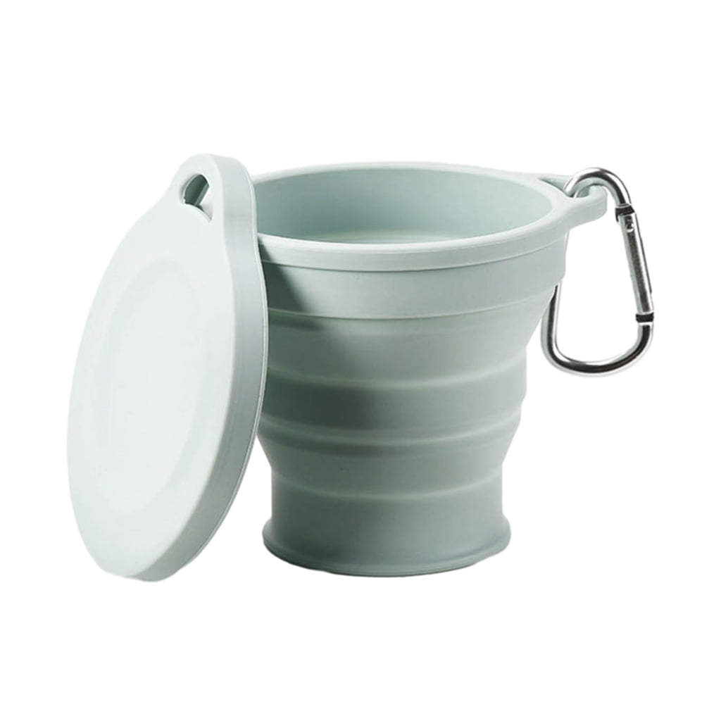 Necvior Portable Silicone Foldable Cup with Carabiner Heat Resistant ...