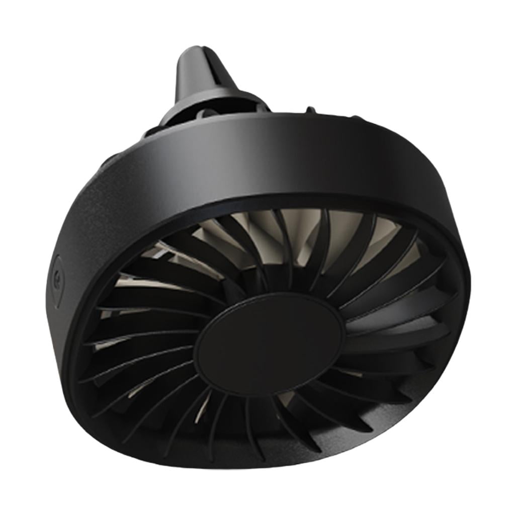 Necvior Portable USB Vehicle Fan 360 Rotation Color Led Light Quiet Car ...
