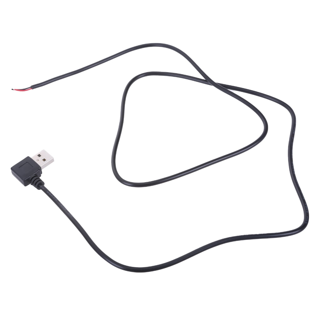 Necvior Power Supply Cable 2 Pin Bare Wire 22AWG USB Male Charging Cord ...