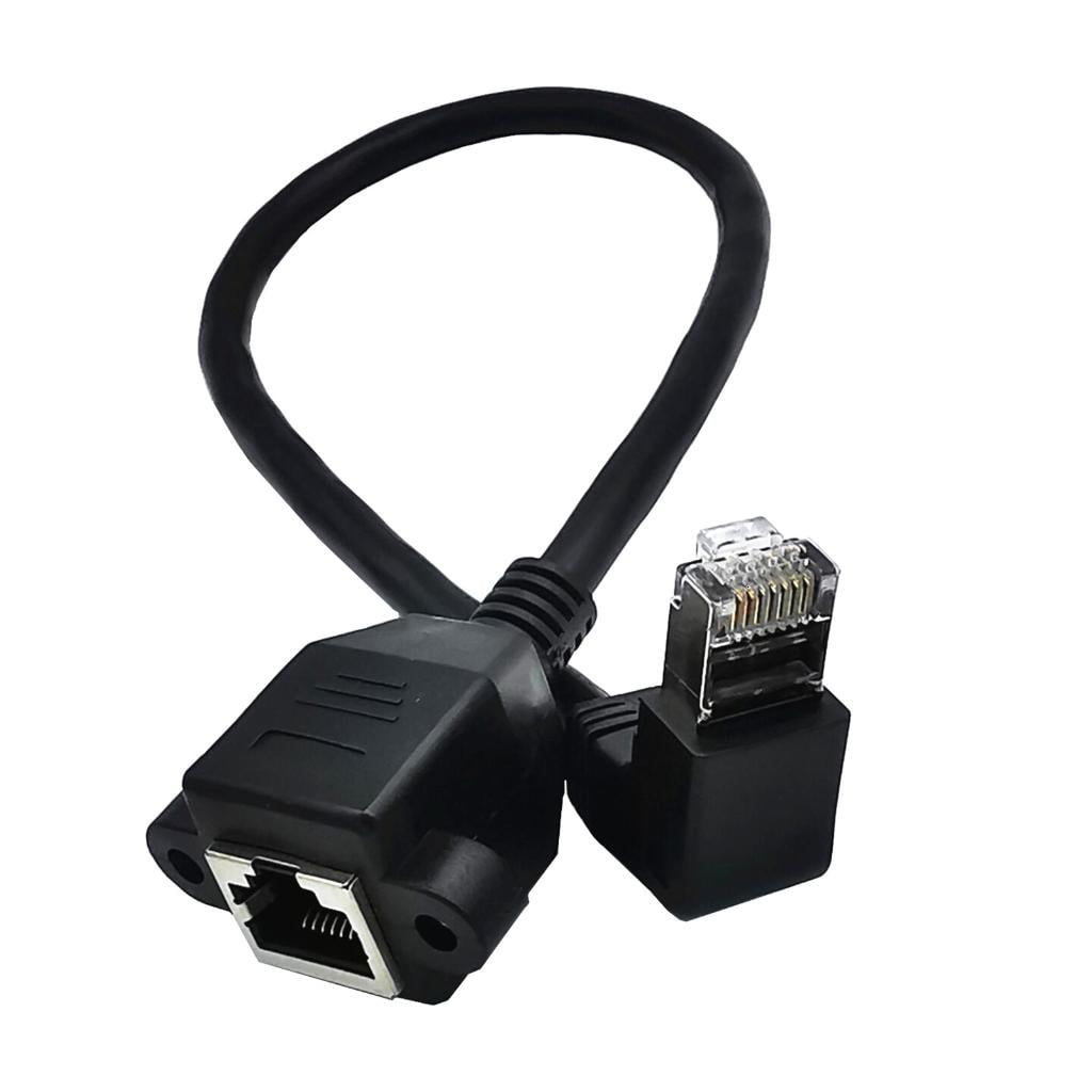 Necvior RJ45 Ethernet Extension Cable with Space Saving 90Degree ...