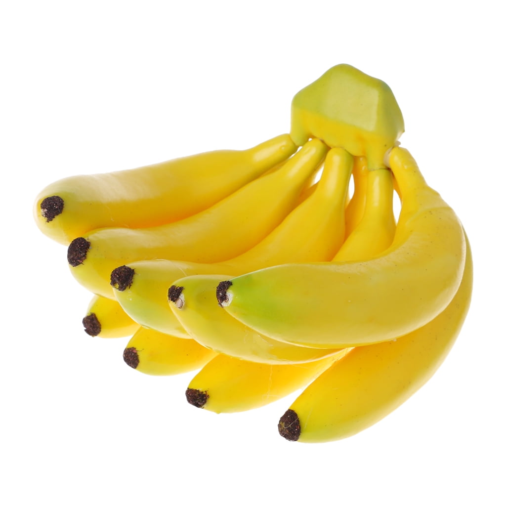 Necvior Realistic Lifelike Artificial Banana Bunch Fruit Fake Display ...