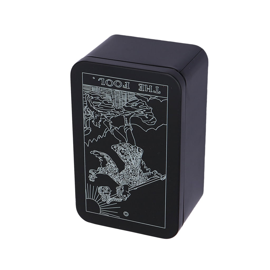 Necvior Rectangle Metal Cards Box Playings Tarots Container Jewelry ...