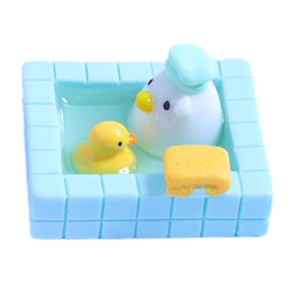Necvior Resin Duck Figurines Soak In Hot Springs Bathing for DIY Crafts ...