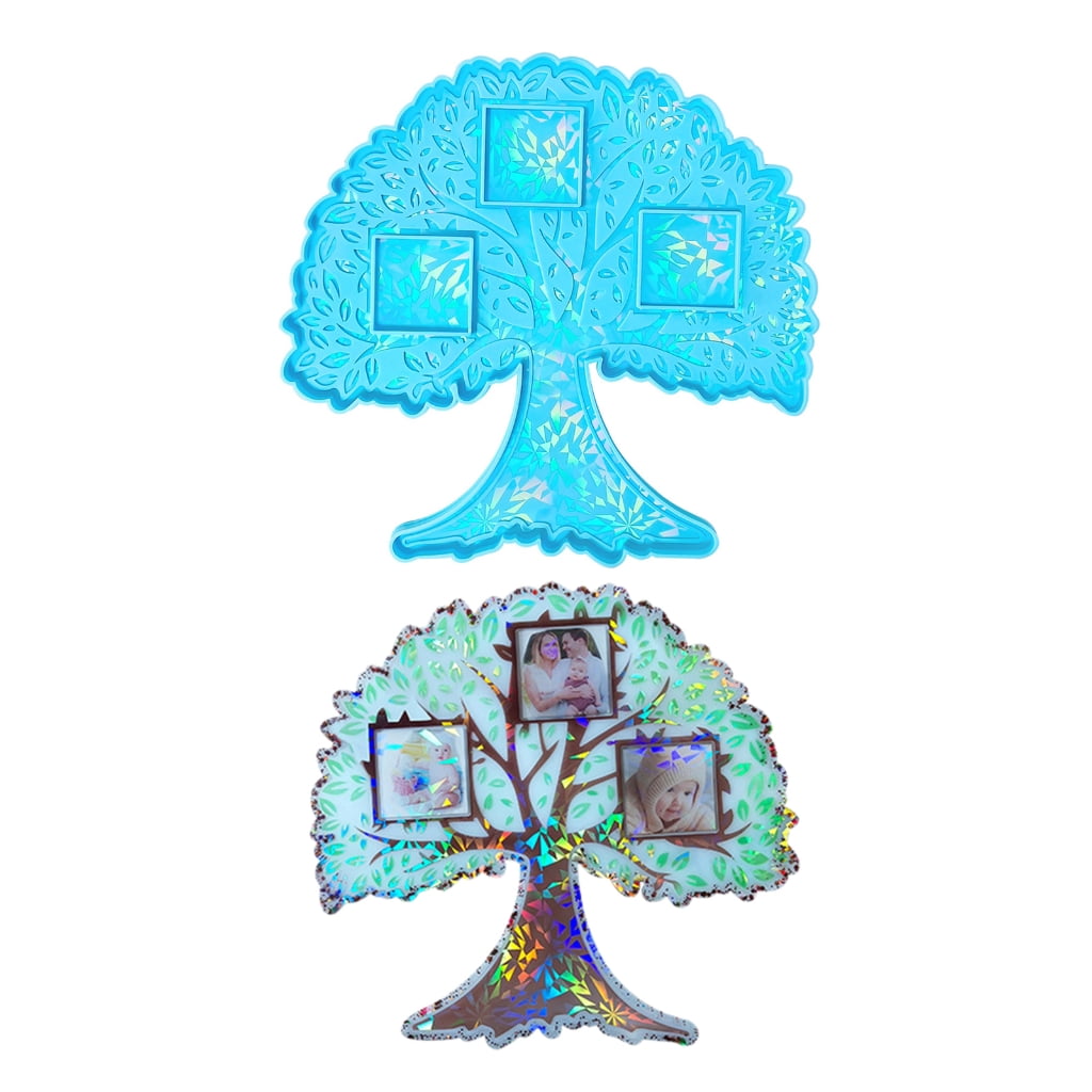 Necvior Resin Photo Frame Molds Big Tree Shape Silicone Picture Mold ...