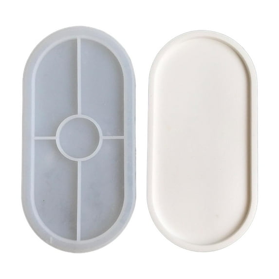 Necvior Resin Tray Mold,Oval Jewelry Making Molds Rings Trinket Storage ...