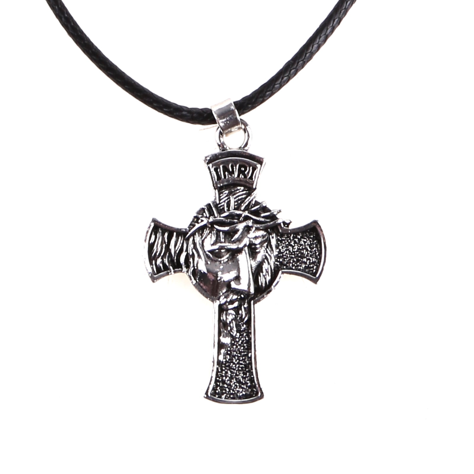 Necvior Retro Christ Jesus Crucifix Metal Pendant Necklace Religious ...