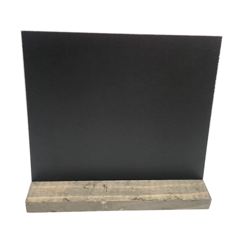 Necvior Reusable Wood Table Sign Blackboard Single-sided Blank Sign ...
